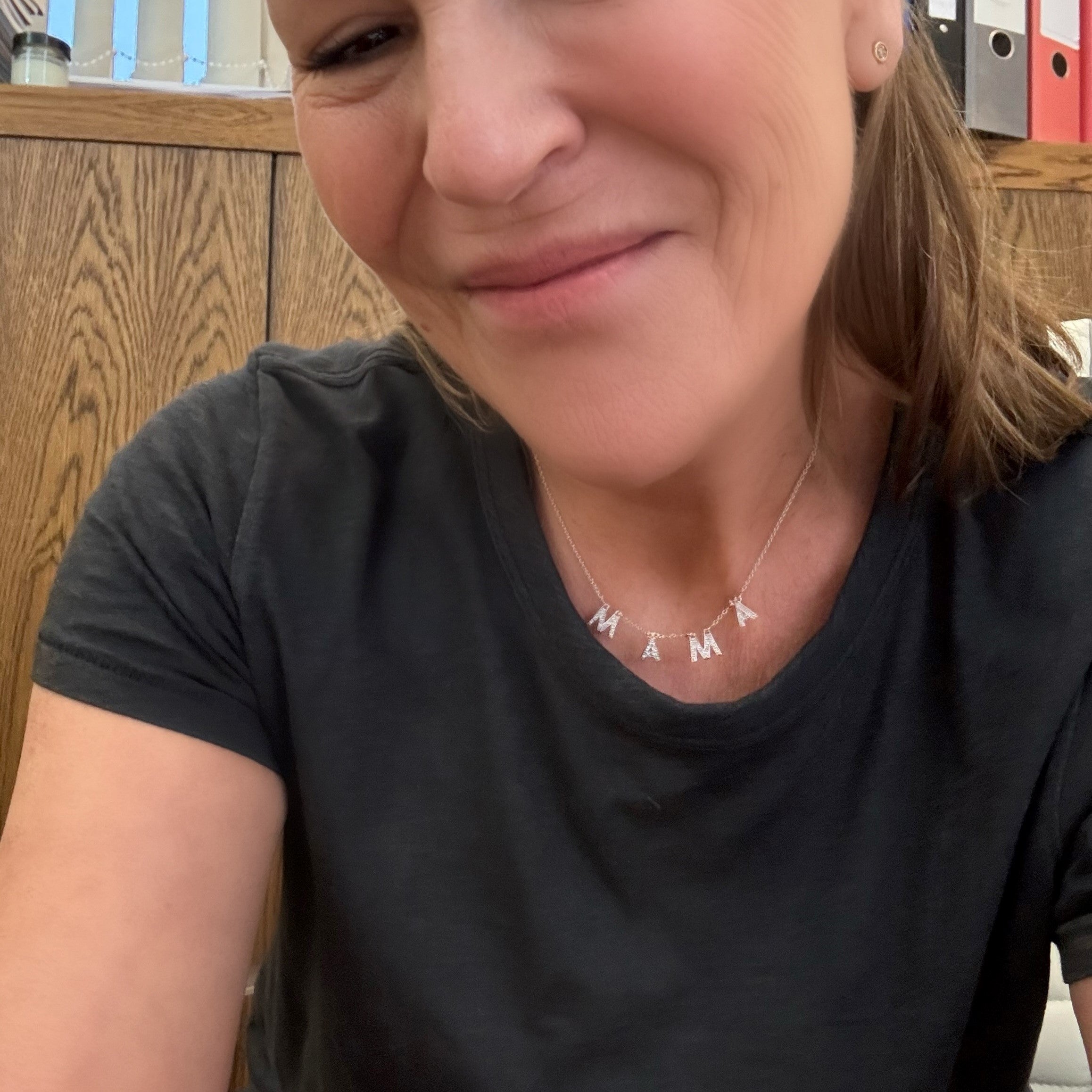 Mama Diamond Bunting Necklace Silver - 80% OFF – Nikki and Me